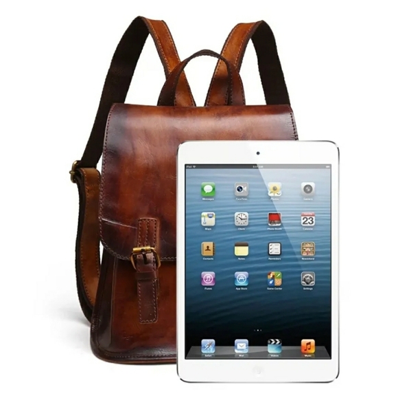 Bags | Retro Genuine Leather Backpack Unisex | Poshmark